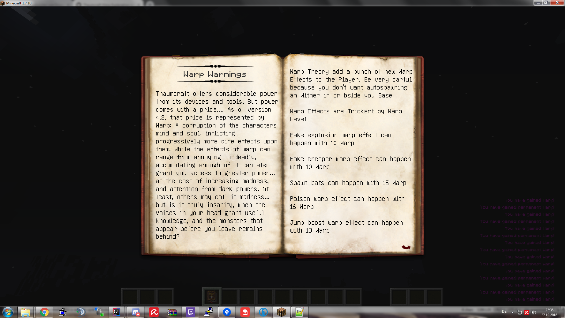 Thaumcraft Warp Explanation in Questline · Issue #3777 · GTNewHorizons ...