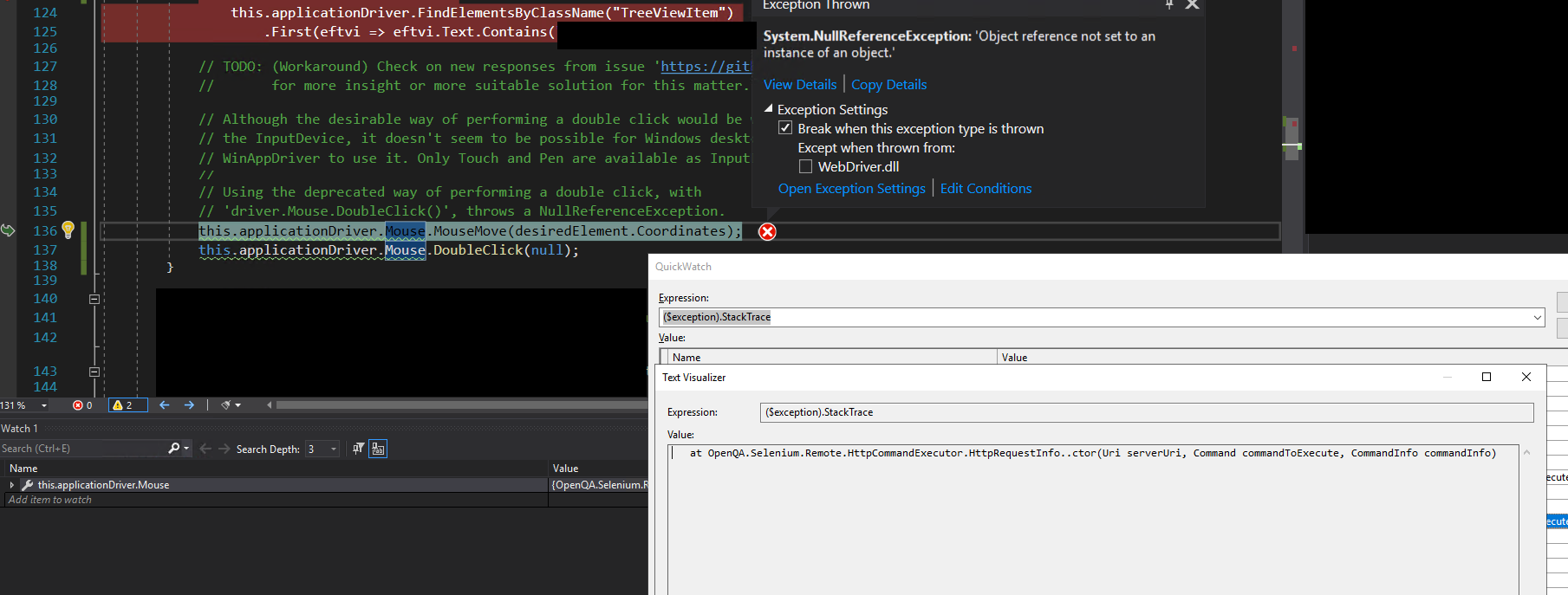Perform double click on WPF application · Issue #1584 · microsoft/WinAppDriver · GitHub