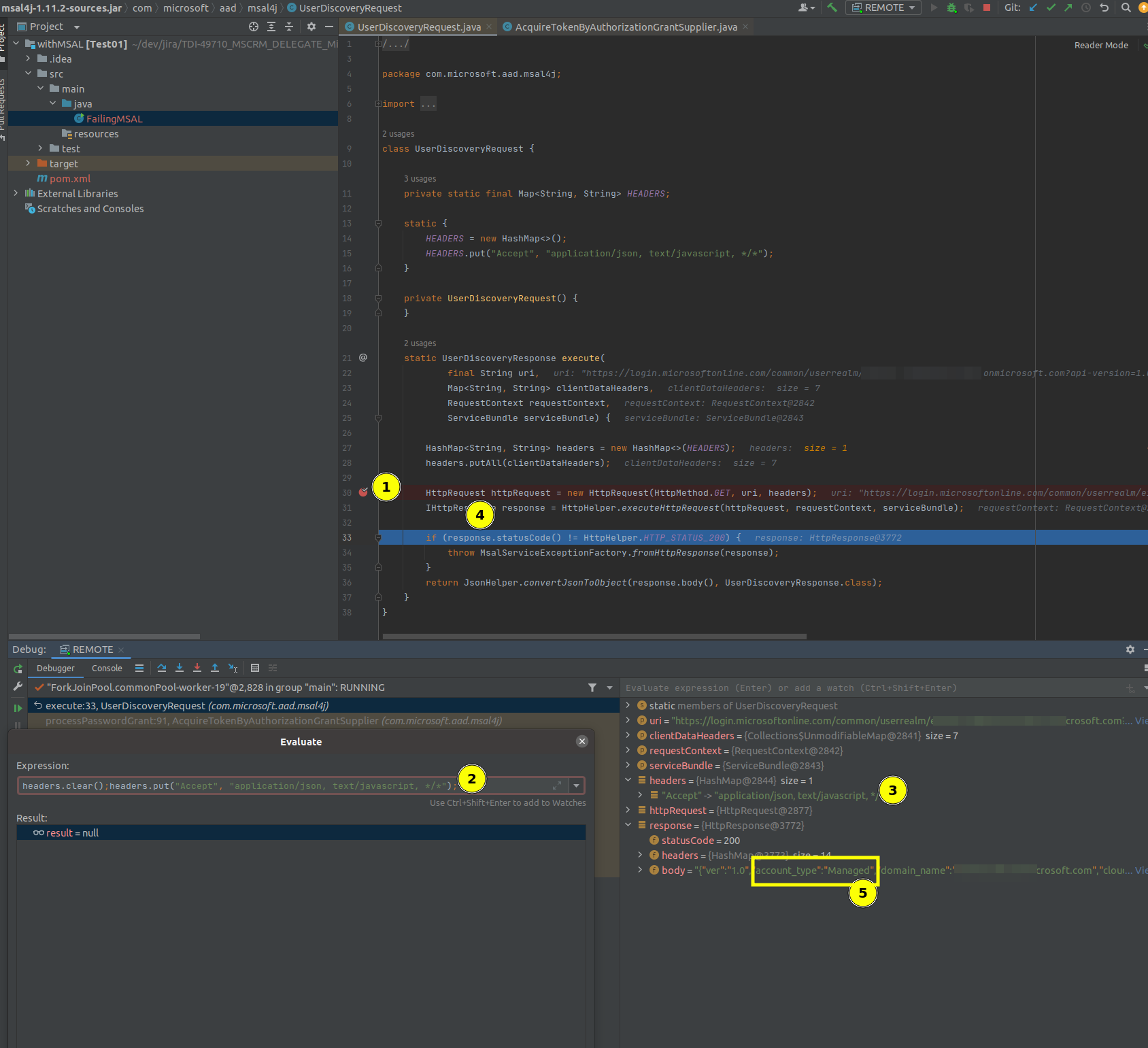 'account_type' not constant depending on library version / some headers ...