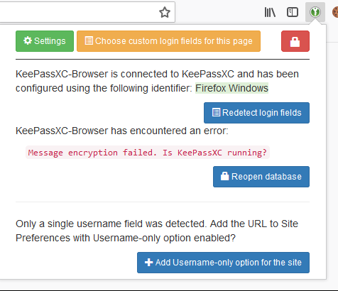 keepassxc-browser loses connection with keepassxc when browser restarted · Issue #615 ...