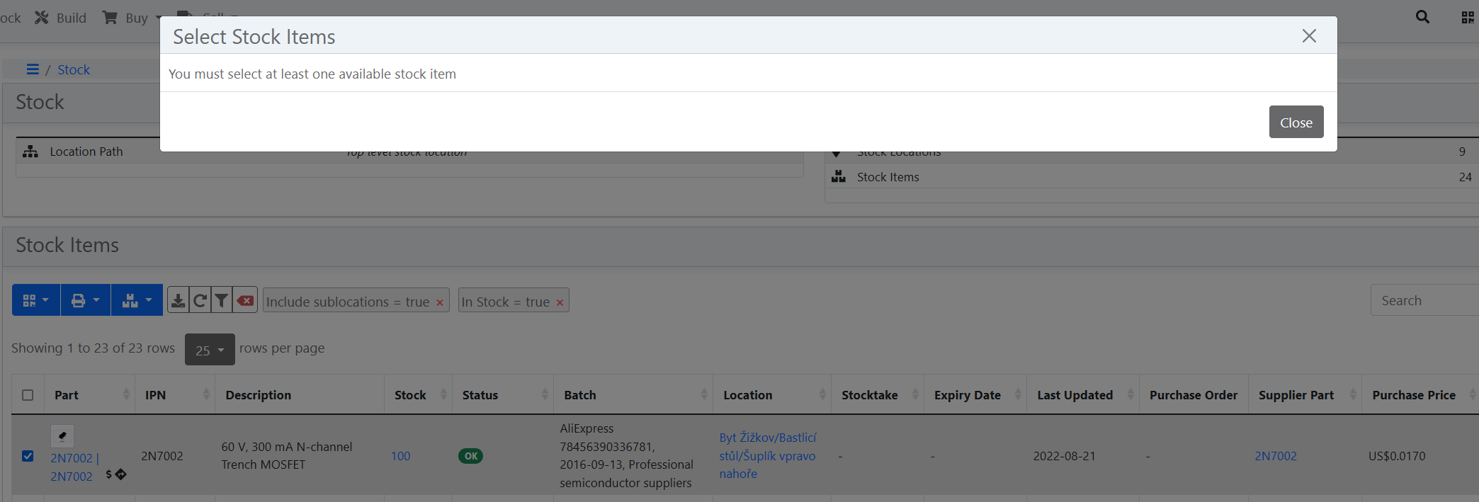 Stock items get stuck in Inventree stable · Issue #3592 · inventree/InvenTree · GitHub
