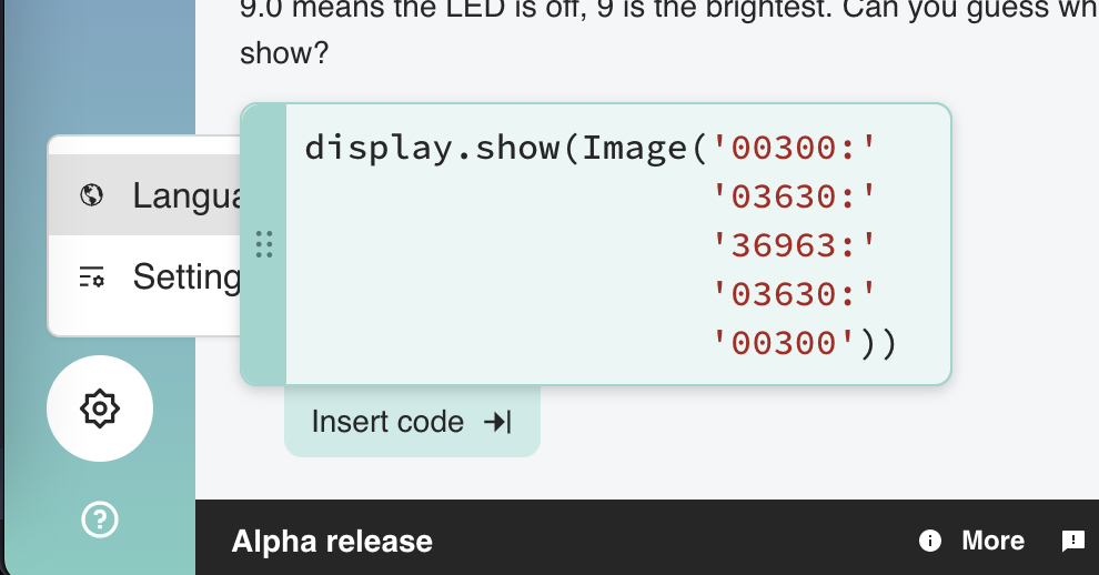 Hovering code block z-index higher than settings/help menus · Issue #582 · microbit-foundation ...