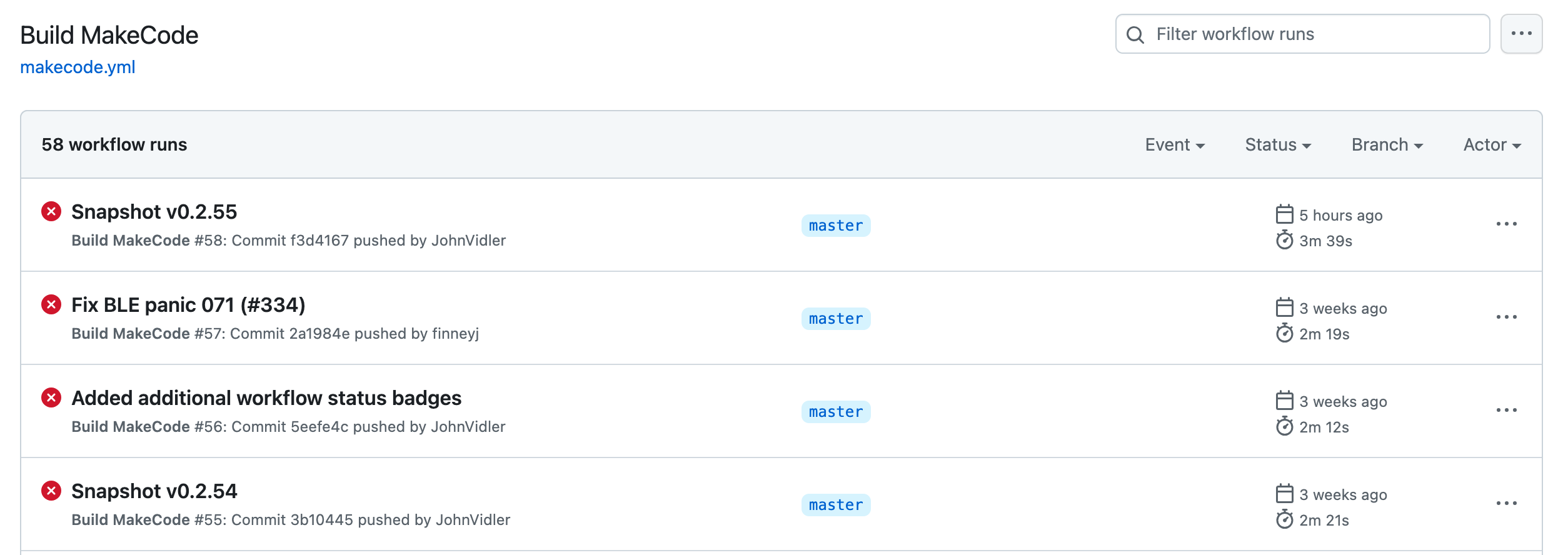 MakeCode CI failure · Issue #338 · lancaster-university/codal-microbit-v2 · GitHub