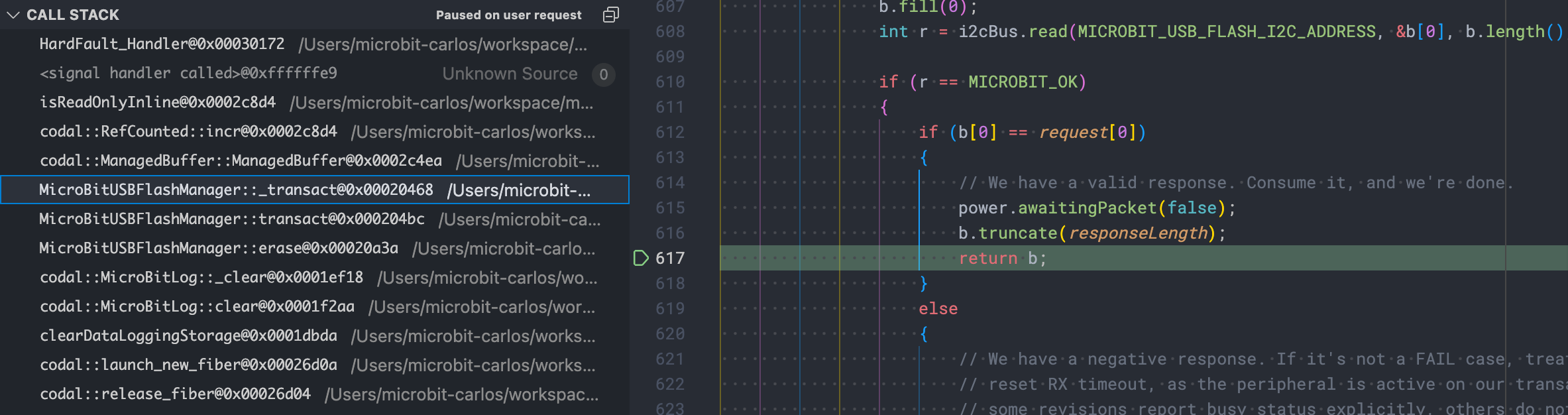Erasing data logging storage in a fiber while plotting a bar graph in the display crashes ...