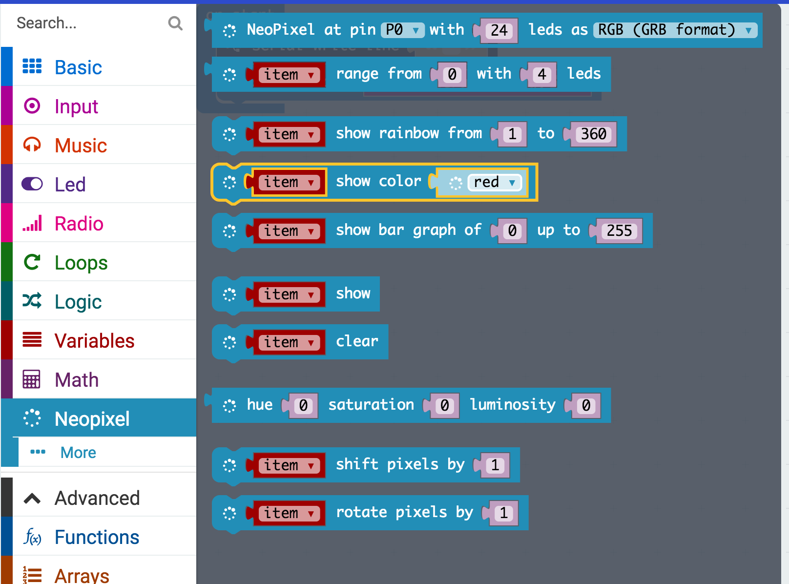 Remove left padding for blocks starting with fields · Issue #1132 · microsoft/pxt-microbit · GitHub