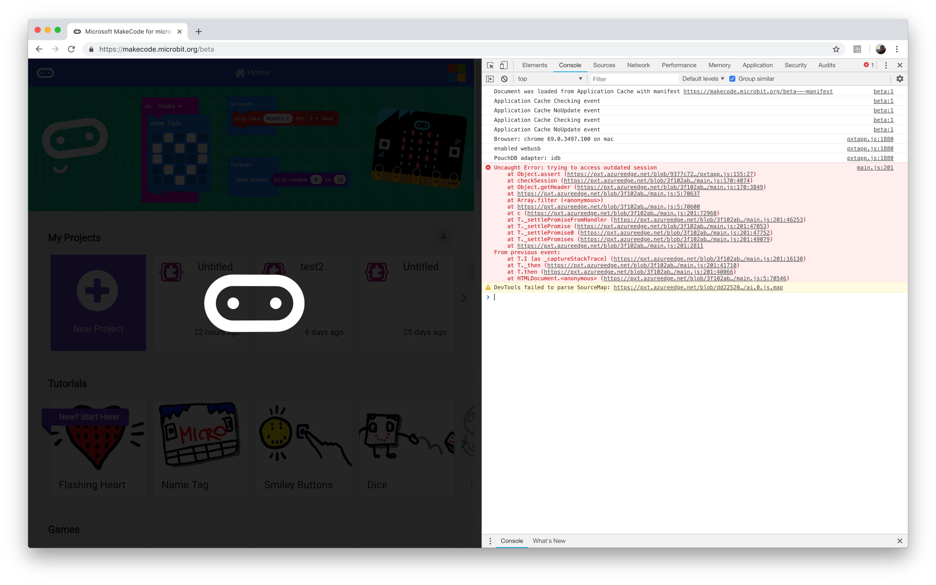 Makecode Beta Hanged Once During Load · Issue 1374 · Microsoftpxt Microbit · Github