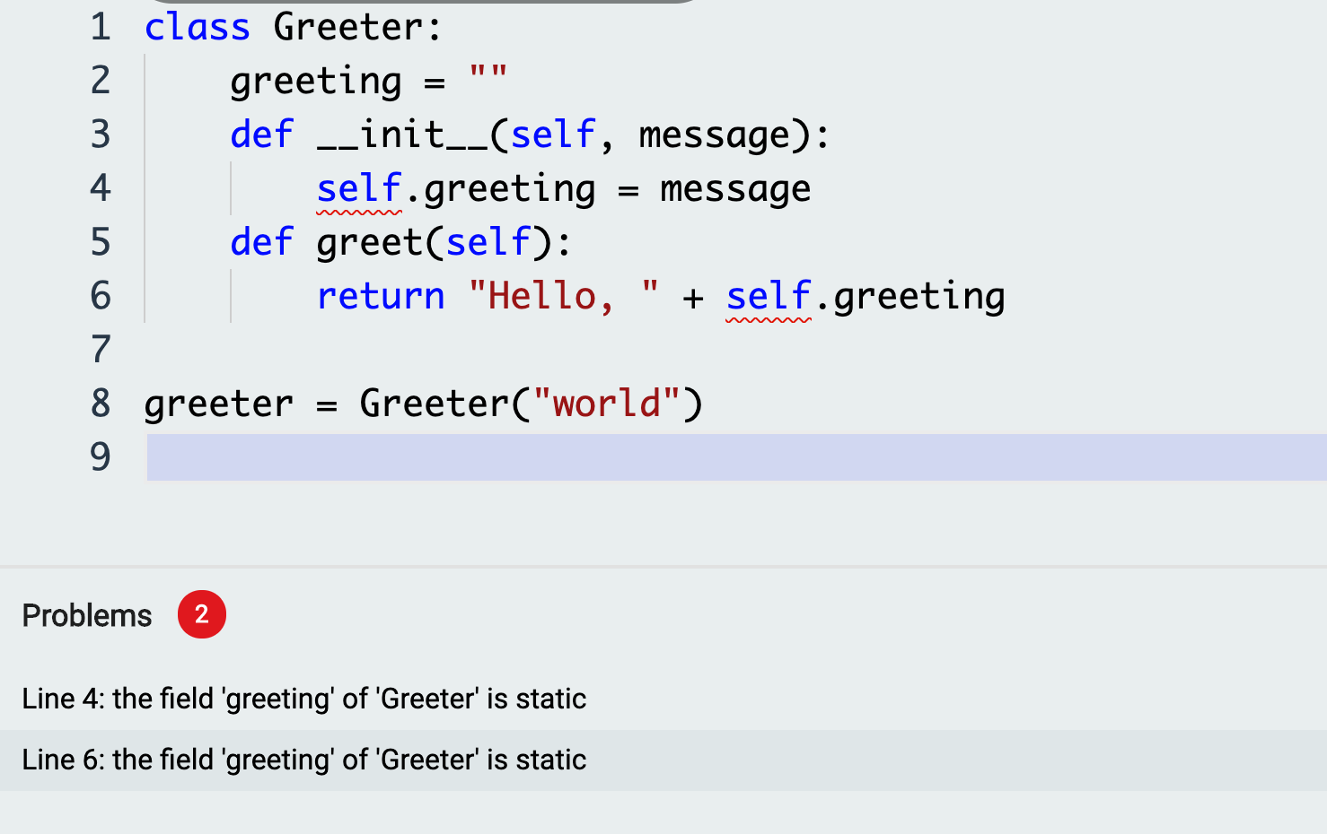 The Python class example does not compile · Issue #3456 · microsoft/pxt ...