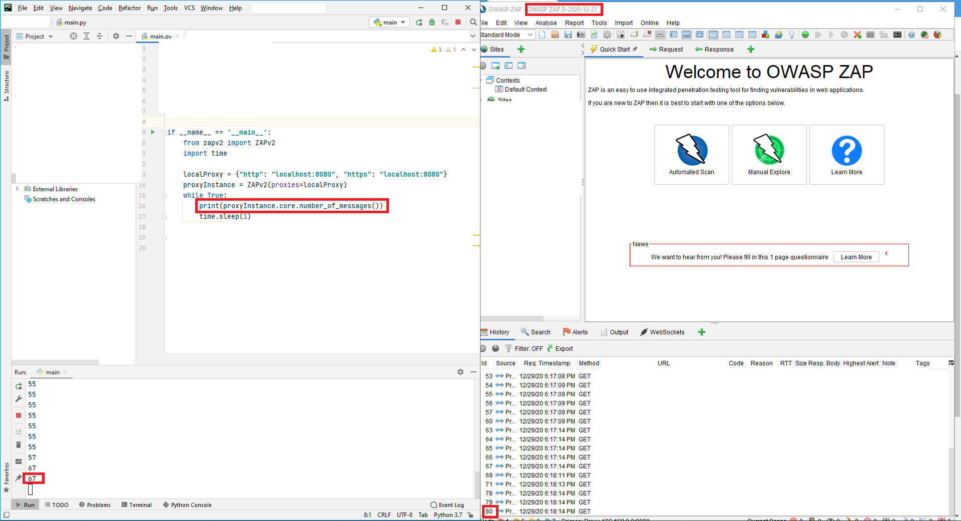 Core API messages' related views return less messages than available · Issue #6375 · zaproxy ...