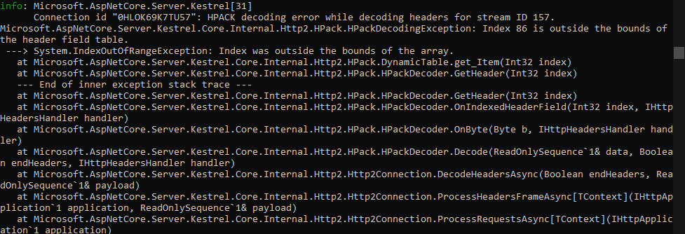 Failed to start platform. Reason: [object ProgressEvent] · Issue #12045 · dotnet/aspnetcore · GitHub