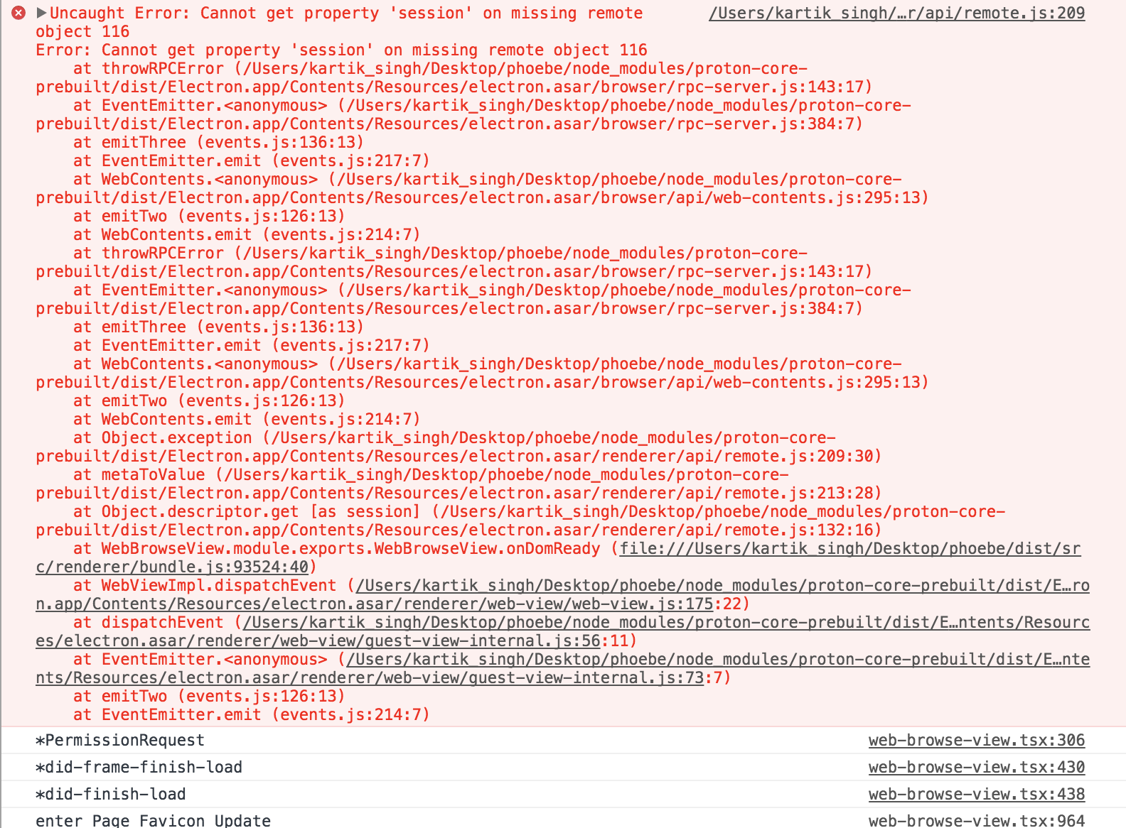 WebView: specific navigation condition causing - Missing Remote Object on · Issue #13137 ...