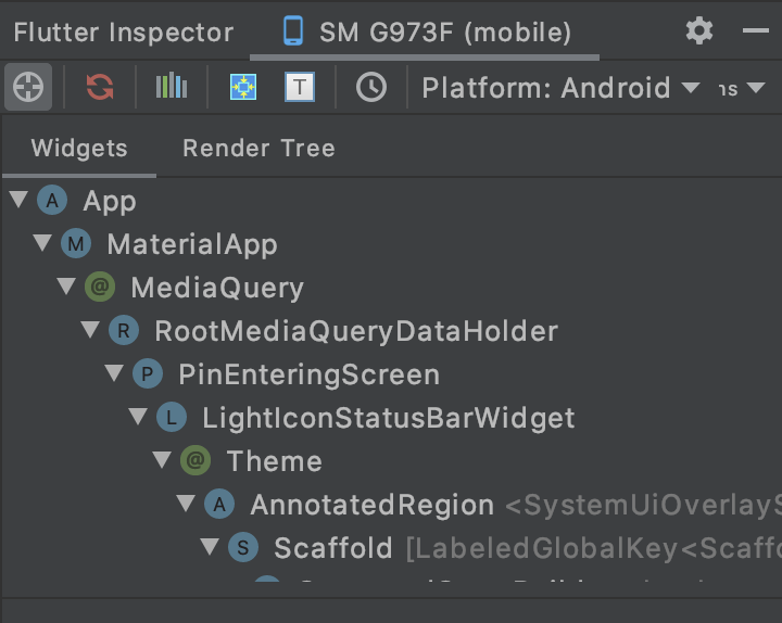 Select Widget mode not works (Android Studio) · Issue #4584 · flutter ...