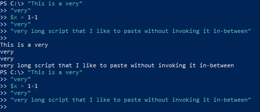Pasting multiple lines of code must not execute them immediately ...