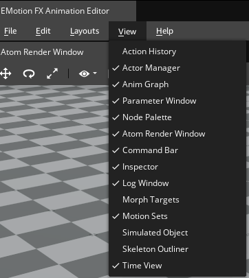 Feature Request: Animation Editor: Alphabetically order the widgets registered for the view menu ...