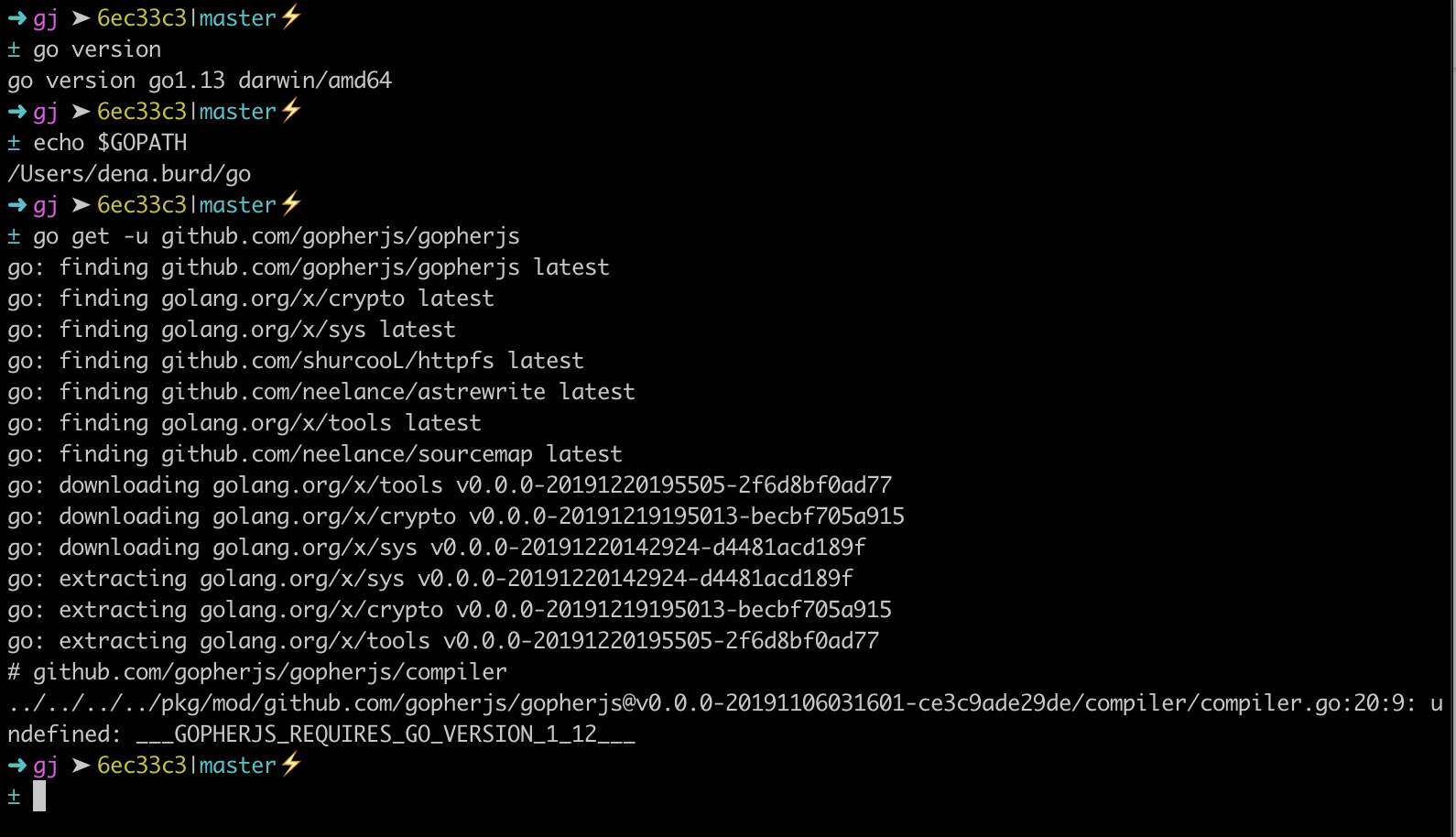 Hi i m facing issue for the gopherjs: command not found Please help · Issue #873 · gopherjs ...