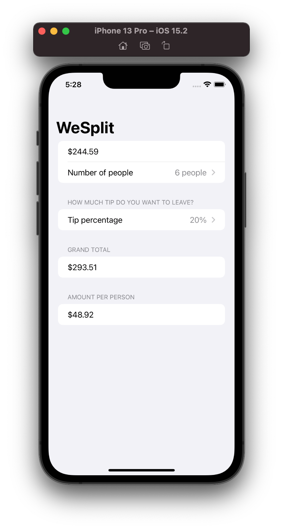 GitHub - mleers/WeSplit: A simple iOS app that splits a check based on tip and number of people ...