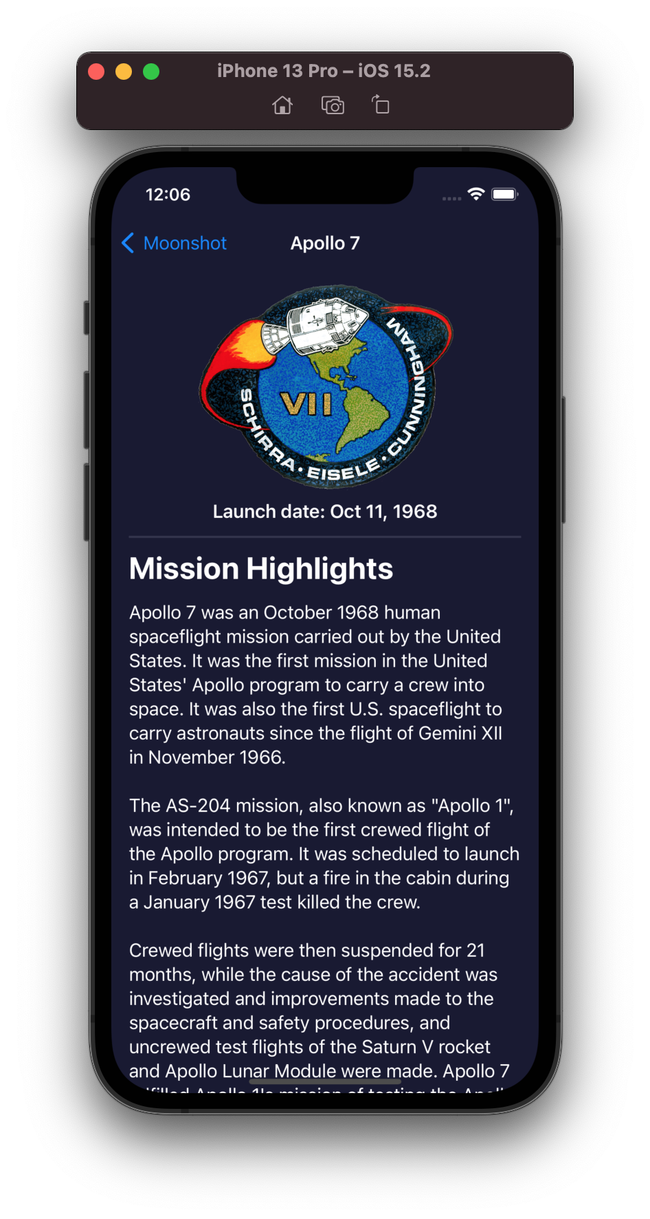 GitHub - mleers/Moonshot: Educational iOS app that teaches about the missions and astronauts ...