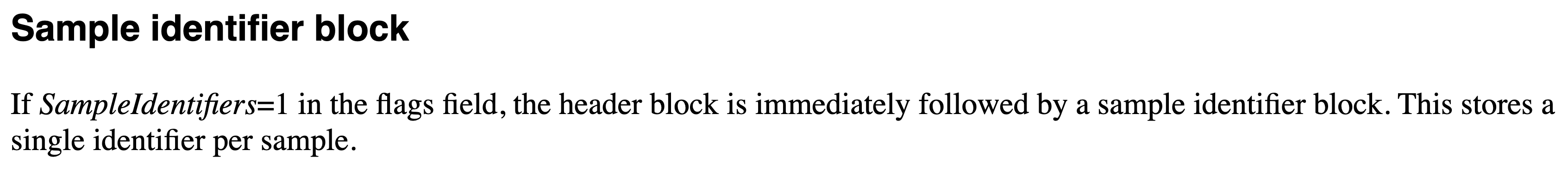 Does `--sample` correspond to the *optional* `Sample identifier block` in BGEN and is providing ...