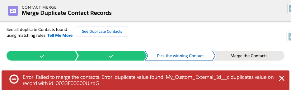 NPSP Contact Merge Error When Unique Field Value Chosen From Losing Contact Record · Issue #6161 ...