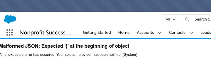 NPSP Settings JSON Error When Sandbox Spun Up From Advanced Mapping Enabled Org · Issue #4623 ...