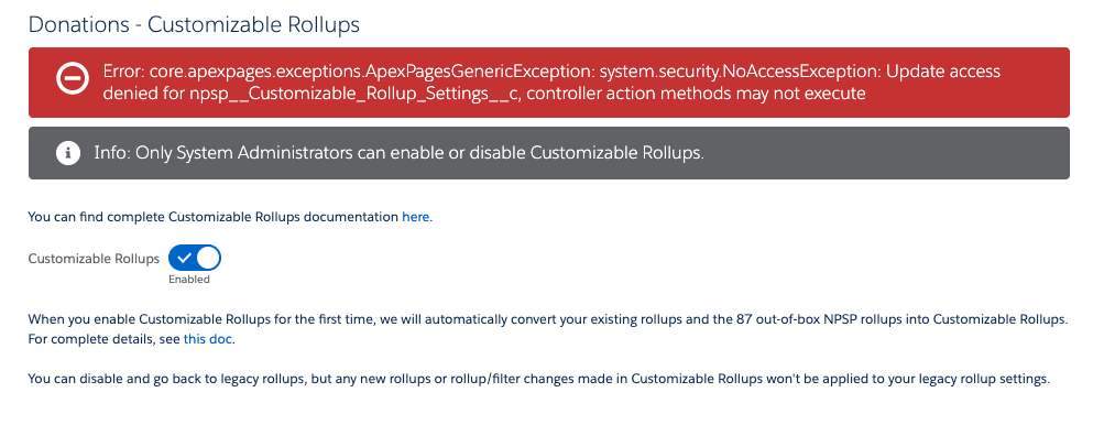 NPSP Settings Should Check for Permissions on Permission Set Assignments instead of Profiles ...