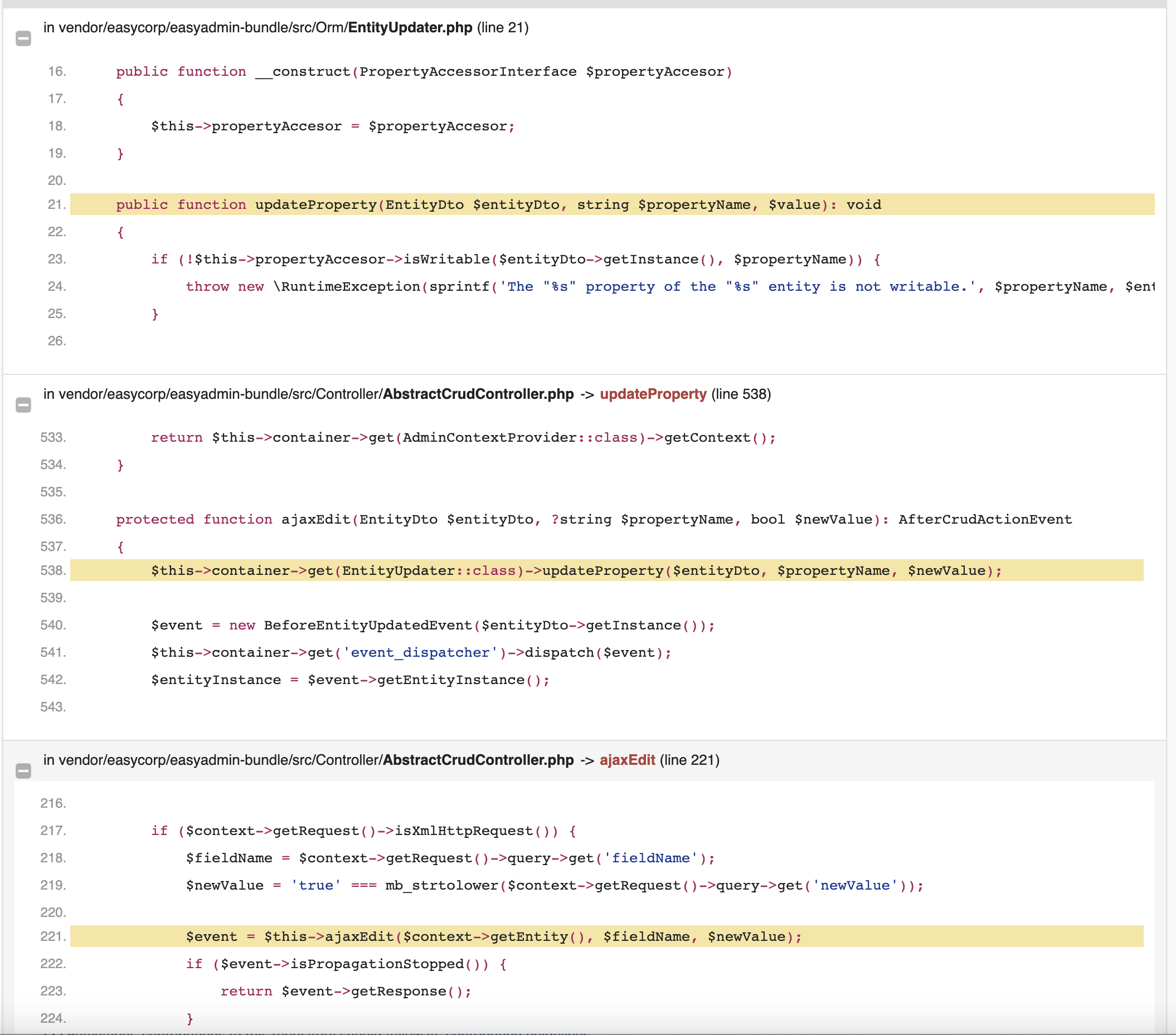 Crud: ajaxEdit() must only be executed on index page · Issue #5050 · EasyCorp/EasyAdminBundle ...
