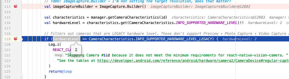 Support for legacy Camera1 devices · Issue #127 · mrousavy/react-native-vision-camera · GitHub