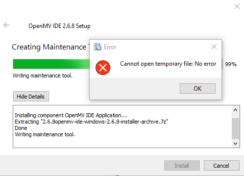 OpenMV windows installation issue · Issue #107 · openmv/openmv-ide · GitHub
