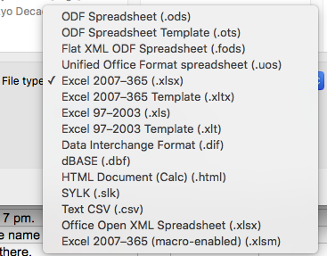Each extension and format should be listed under unique entity in File ...