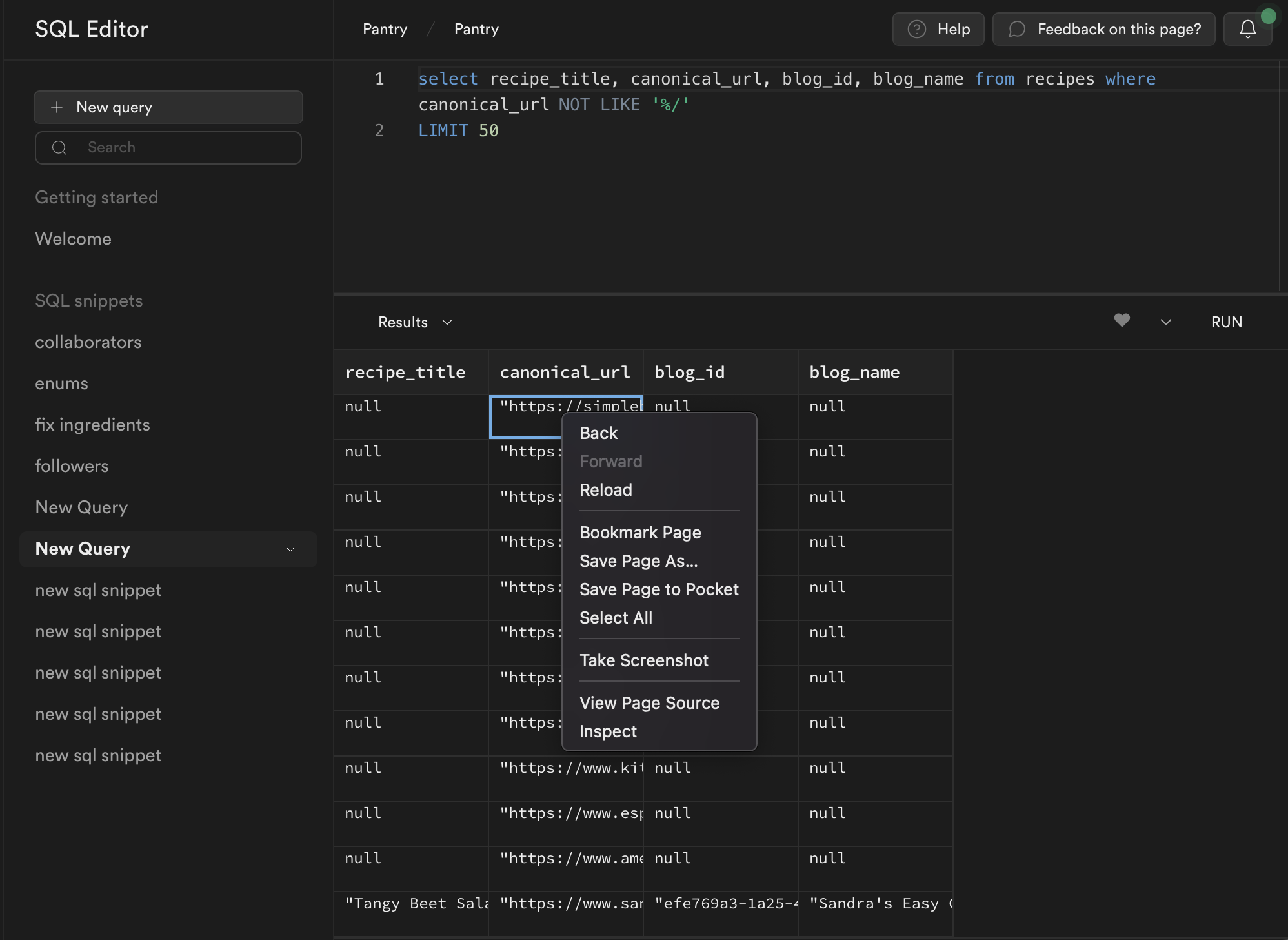 [dashboard] Allow copying from Results table section of SQL Editor · Issue #9630 · supabase ...