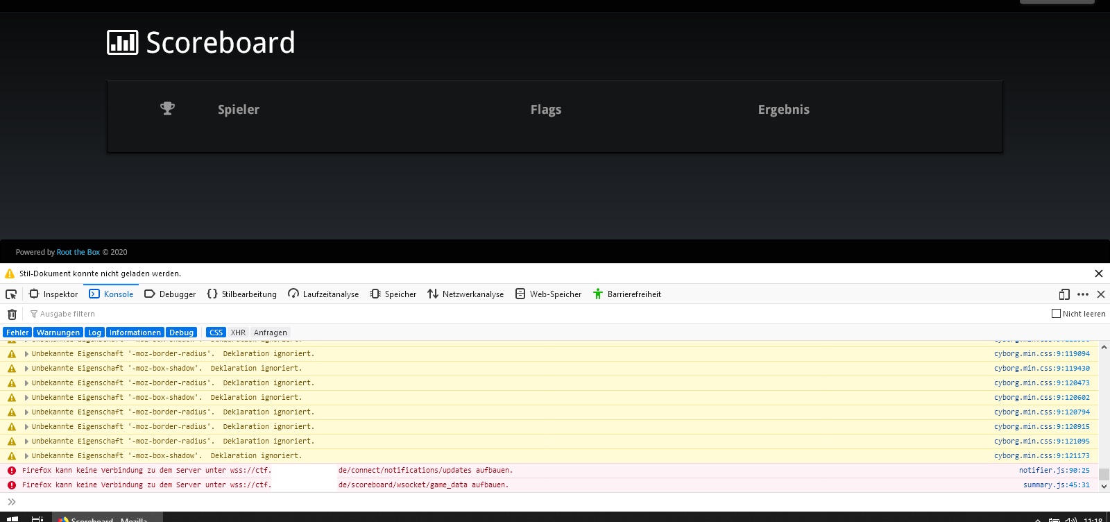 No result in scoreboard · Issue #390 · moloch--/RootTheBox · GitHub