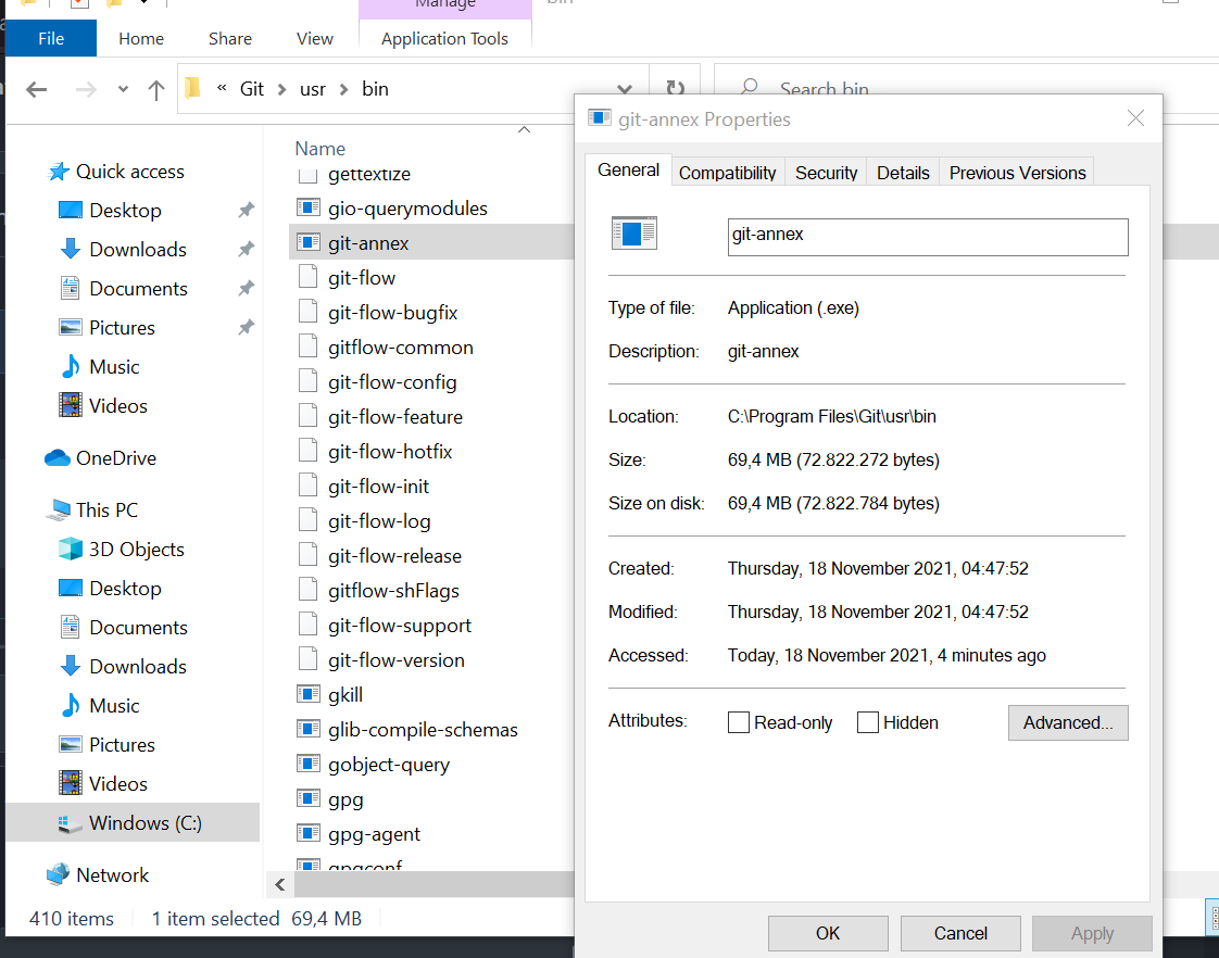 ERROR during installation: git.annex.exe doesn't exist, but operational ...