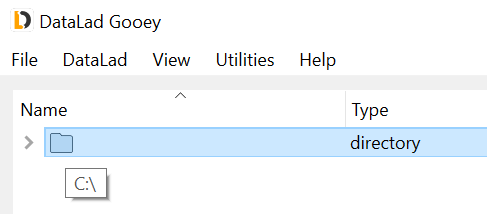 Opening a "drive" shows no directory name in treeview · Issue #377 · datalad/datalad-gooey · GitHub