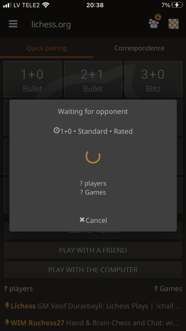 Impossible to find Opponent · Issue #1936 · lichess-org/lichobile · GitHub