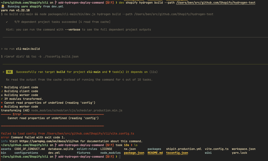 [Bug]: `shopify hydrogen build` fails to find `tailwind.config.ts` when supplying `--path` flag ...