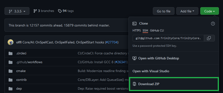 Problem with compile 3.3.5a · Issue #27797 · TrinityCore/TrinityCore · GitHub