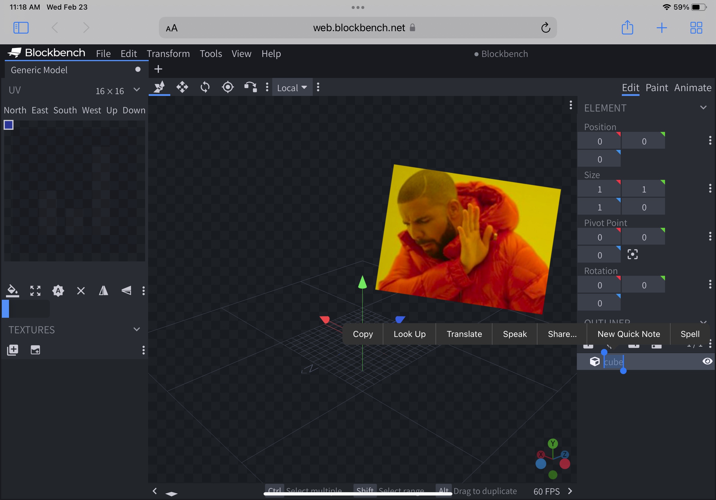 [Issue] Text selection should be disabled for web app to access context menus · Issue #1298 ...