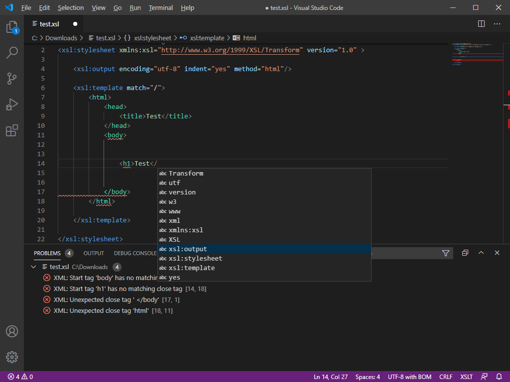 Xml Auto Tag Close · Issue 31 · Deltaxml Vscode Xslt Tokenizer · Github