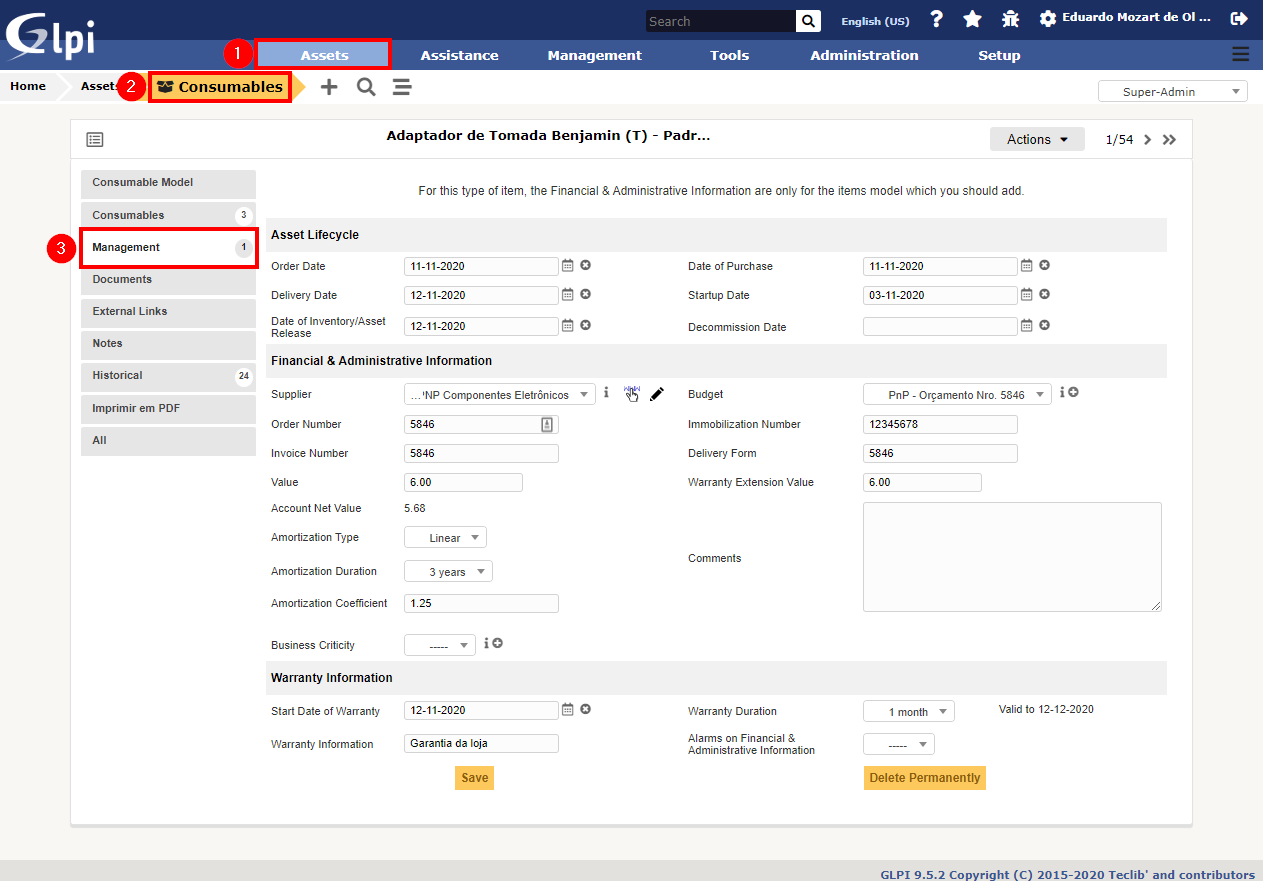 Budget items doesn't work on Consumables · Issue #8266 · glpi-project ...