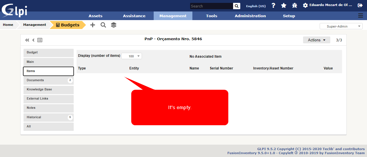 Budget items doesn't work on Consumables · Issue #8266 · glpi-project/glpi · GitHub