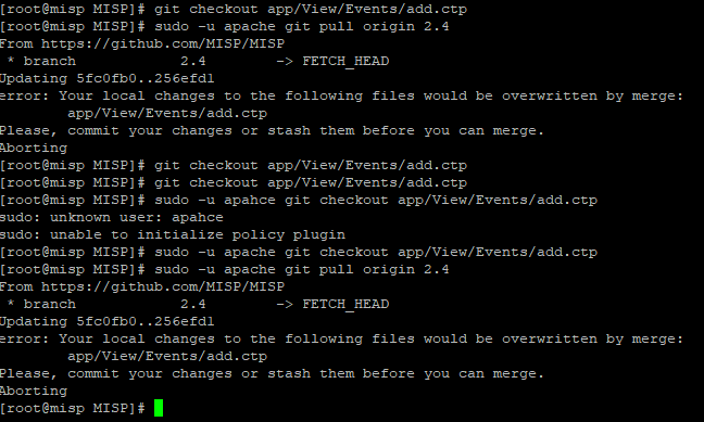 Problem with MISP update · Issue #6215 · MISP/MISP · GitHub