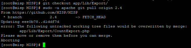 Problem with MISP update · Issue #6215 · MISP/MISP · GitHub