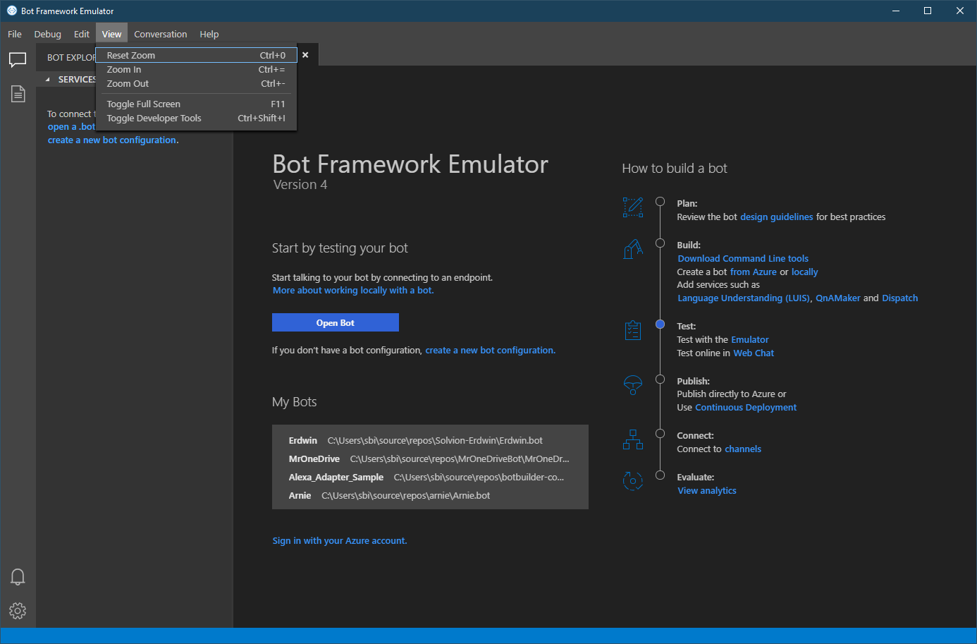 Bot Inspector Mode missing · Issue #2056 · microsoft/BotFramework-Emulator · GitHub