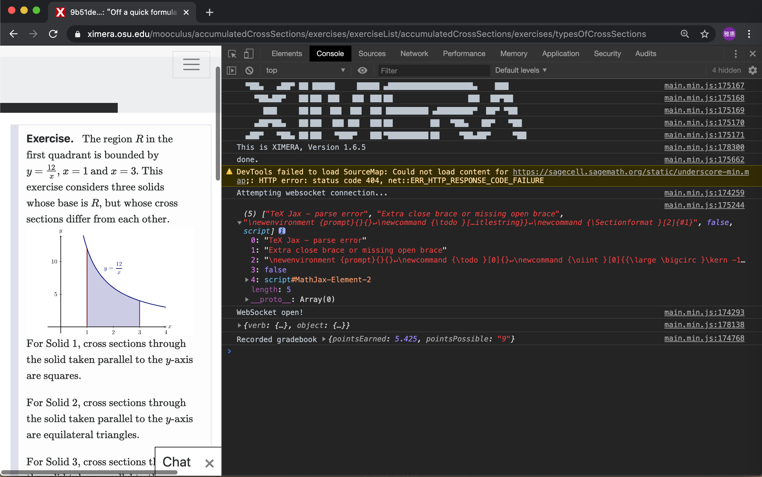 page will refresh if "?", check mark, is clicked. also a "failed" sign shown in the blue box ...