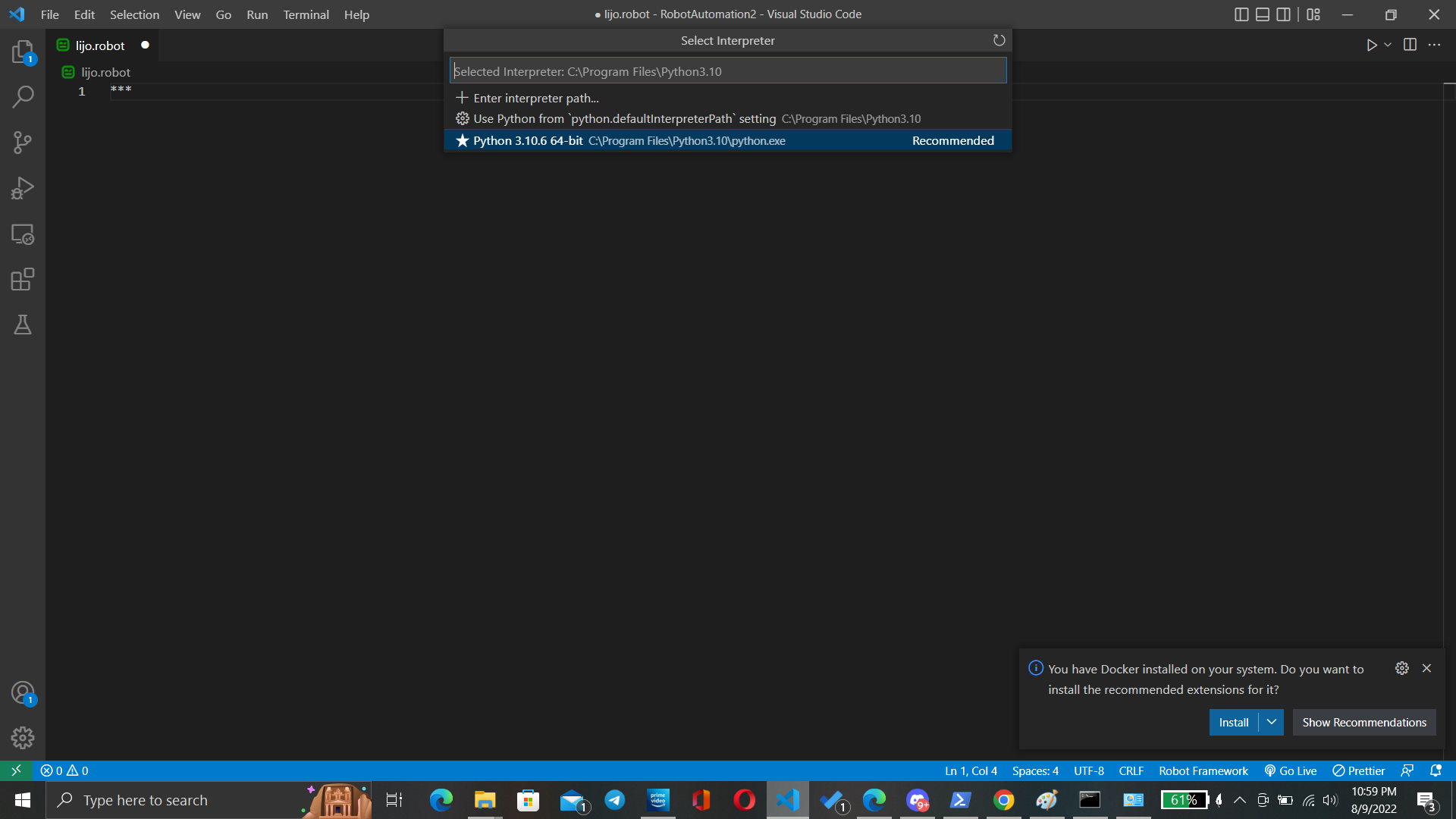 Not able to access Autocomplete and IntelliSense · Issue #71 · robotcodedev/robotcode · GitHub