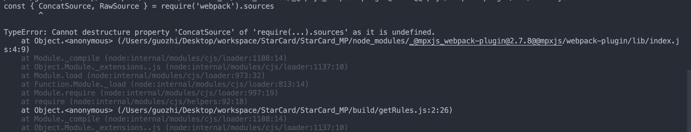 删除node-modules后 项目无法启动 · Issue #953 · didi/mpx · GitHub