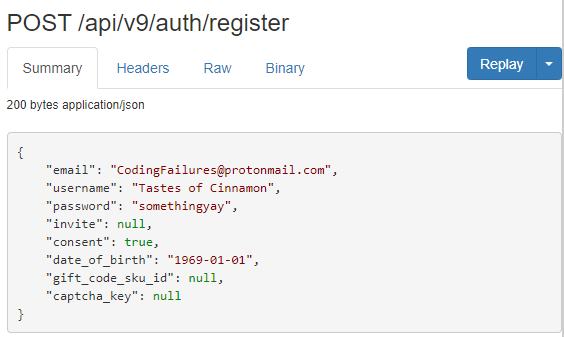 "POST /api/v9/auth/register" shows password in plain text · Issue #316 ...
