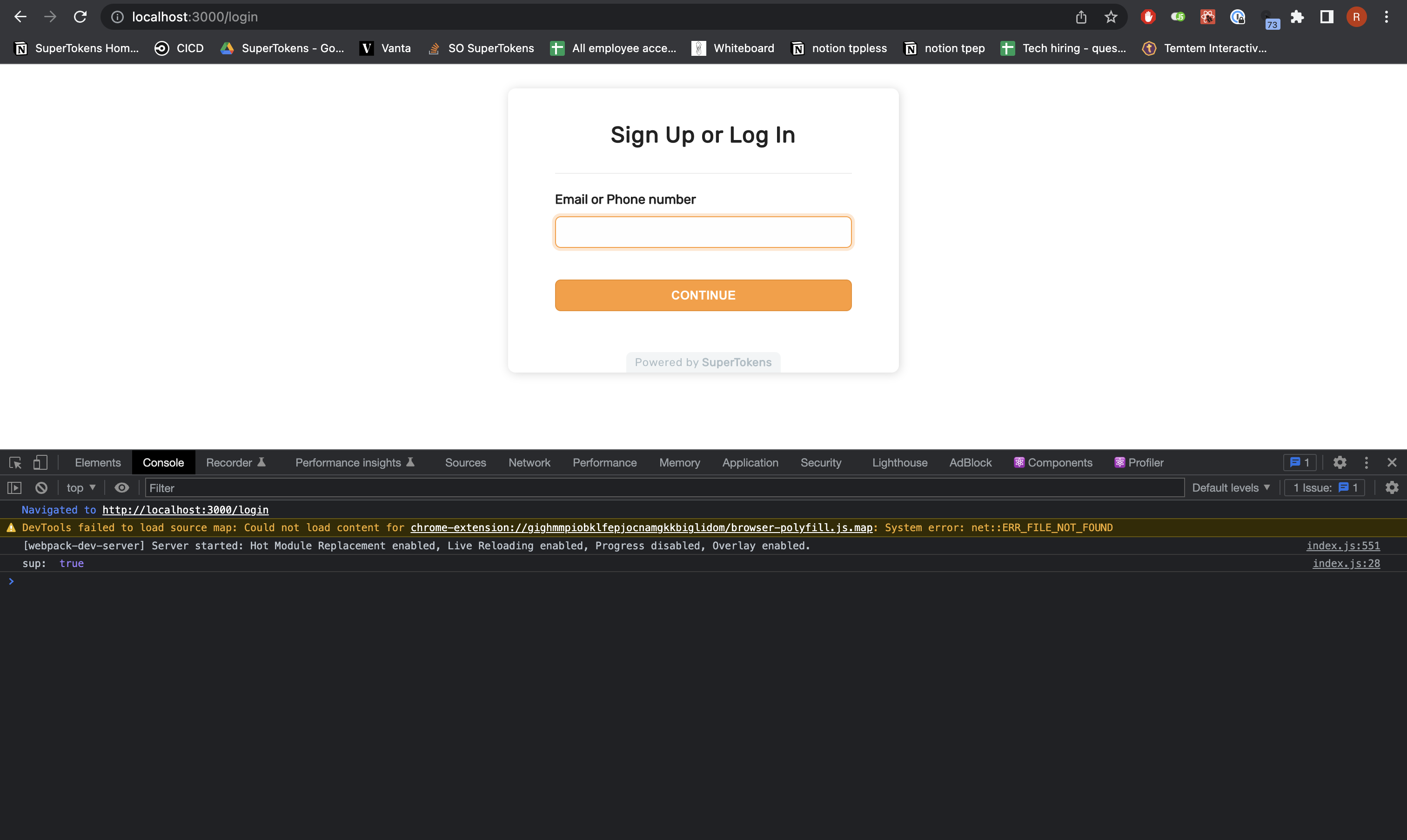 Login Page Is Not Displaying When Login Endpoint Is Accessed · Issue 611 · Supertokens