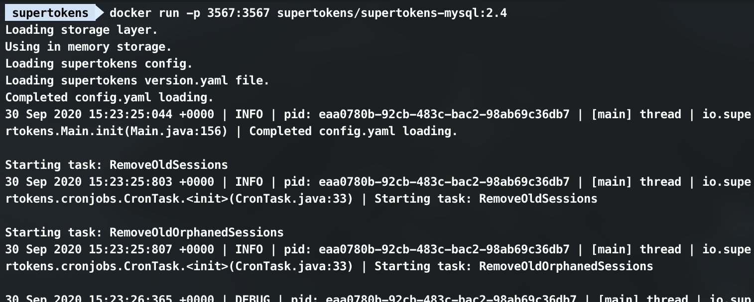 (Intermediate) Make logging on start prettier · Issue #38 · supertokens/supertokens-core · GitHub