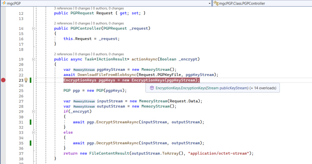 Getting "PGPPublicKeyRing found where PGPSecretKeyRing expected" at EncryptionKeys(Stream) for ...