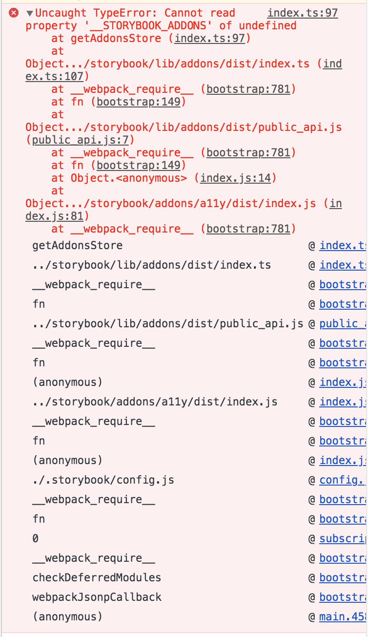 [addons] - Cannot read property '__STORYBOOK_ADDONS' of undefined · Issue #6233 · storybookjs ...